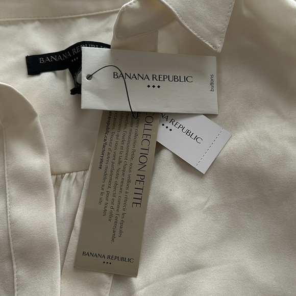 Banana Republic | Tops | Banana Republic Cream Color Satin Blouse ...